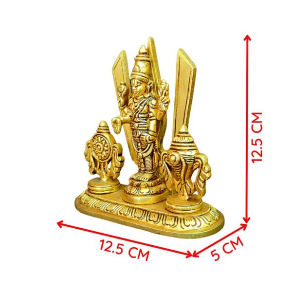 Sangu Chakram Stand With Perumal Idol - Aalayam Selveer