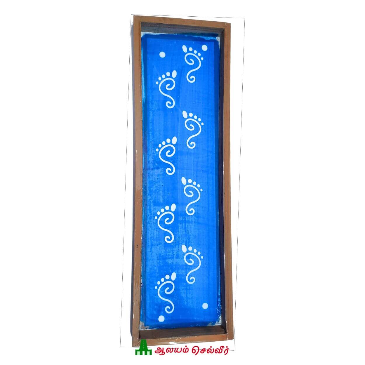 Lakshmi Padam Border Rangoli Stencils Wooden 17x5 Inches - Aalayam Selveer