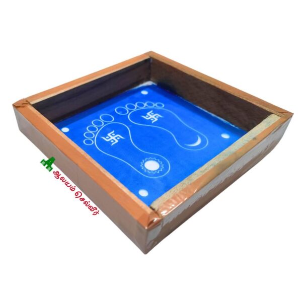 Lakshmi Padam Kolam With Swastik Rangoli Stencil Wooden 5x5 Inches ...