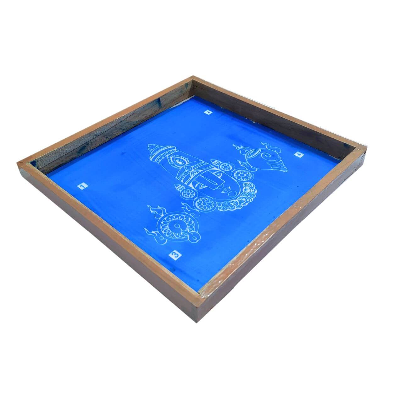 Tirupati Balaji Face Rangoli Stencil Wooden 10x10 Inches - Aalayam Selveer