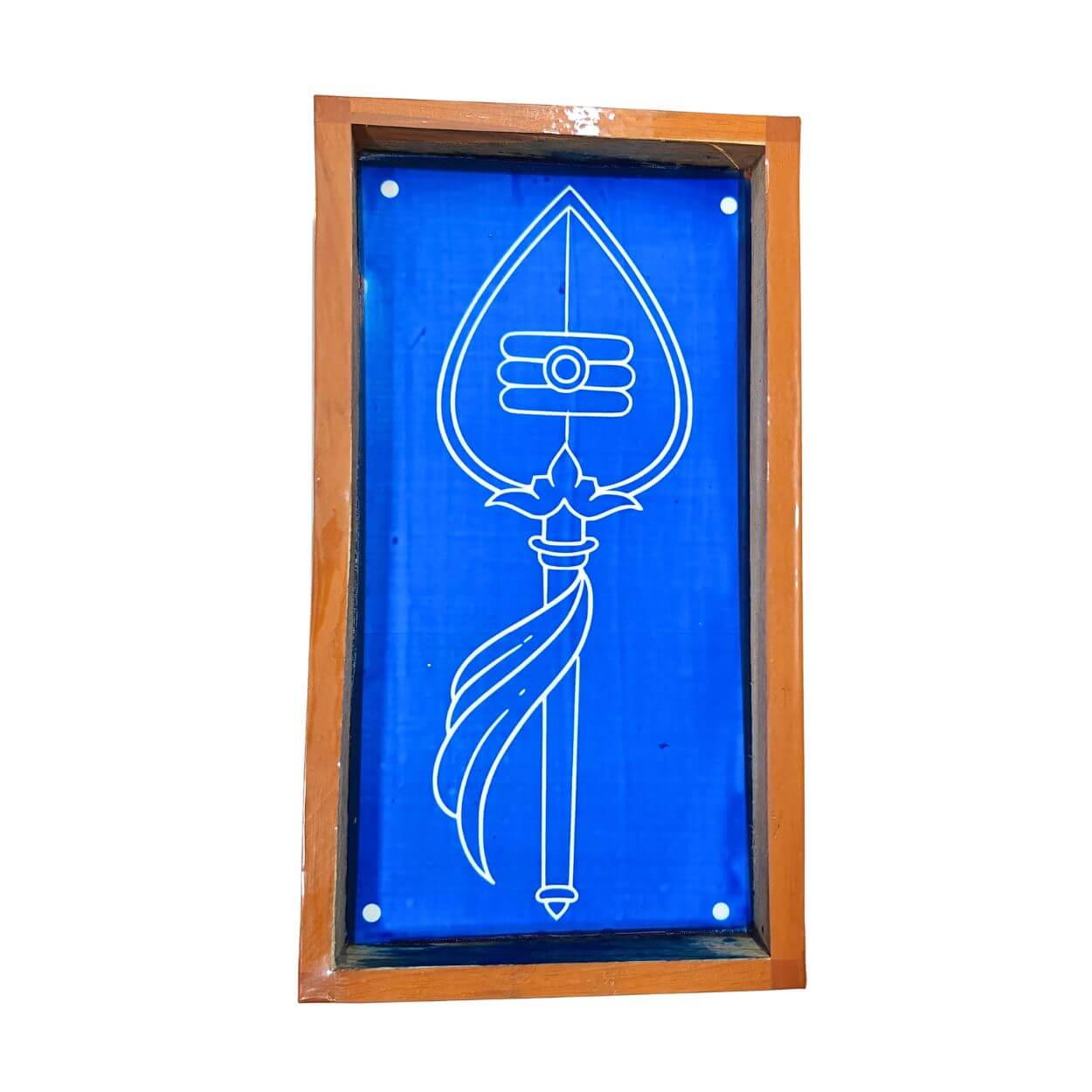 Vel Rangoli Stencil Wooden 9x5 Inches - Aalayam Selveer