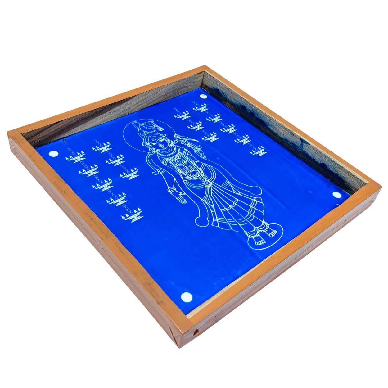 Andal Kolam Rangoli Stencil 10x10 Inches - Aalayam Selveer
