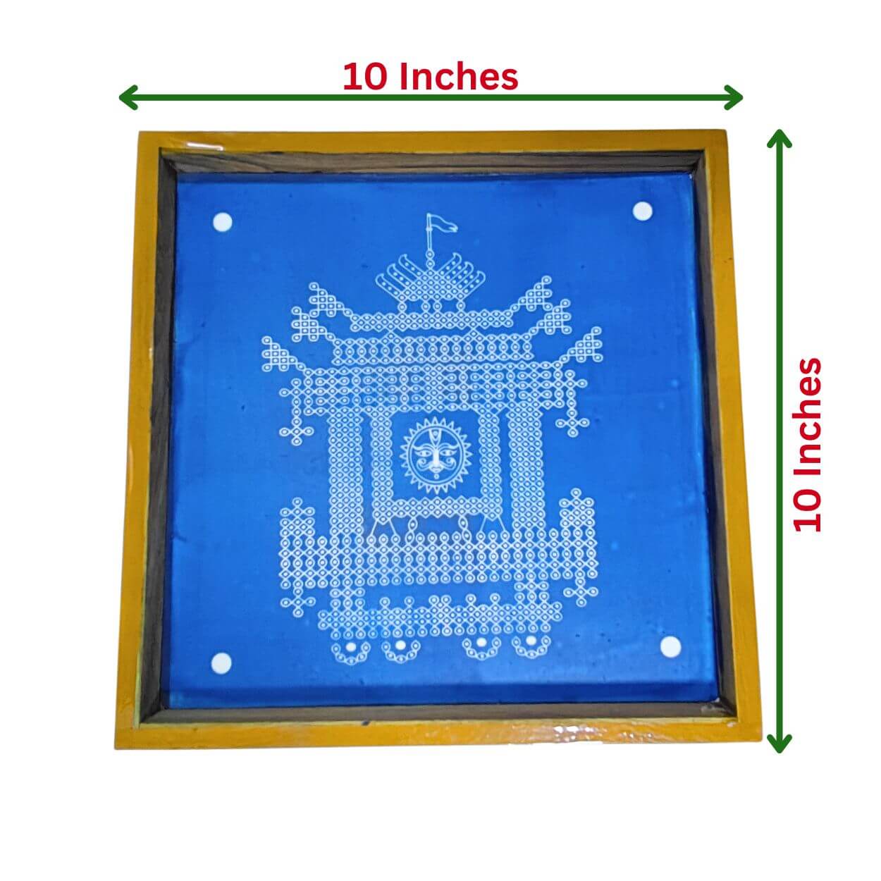 Ratham Kolam Rangoli Stencil (Model 2) 10x10 Inches - Aalayam Selveer